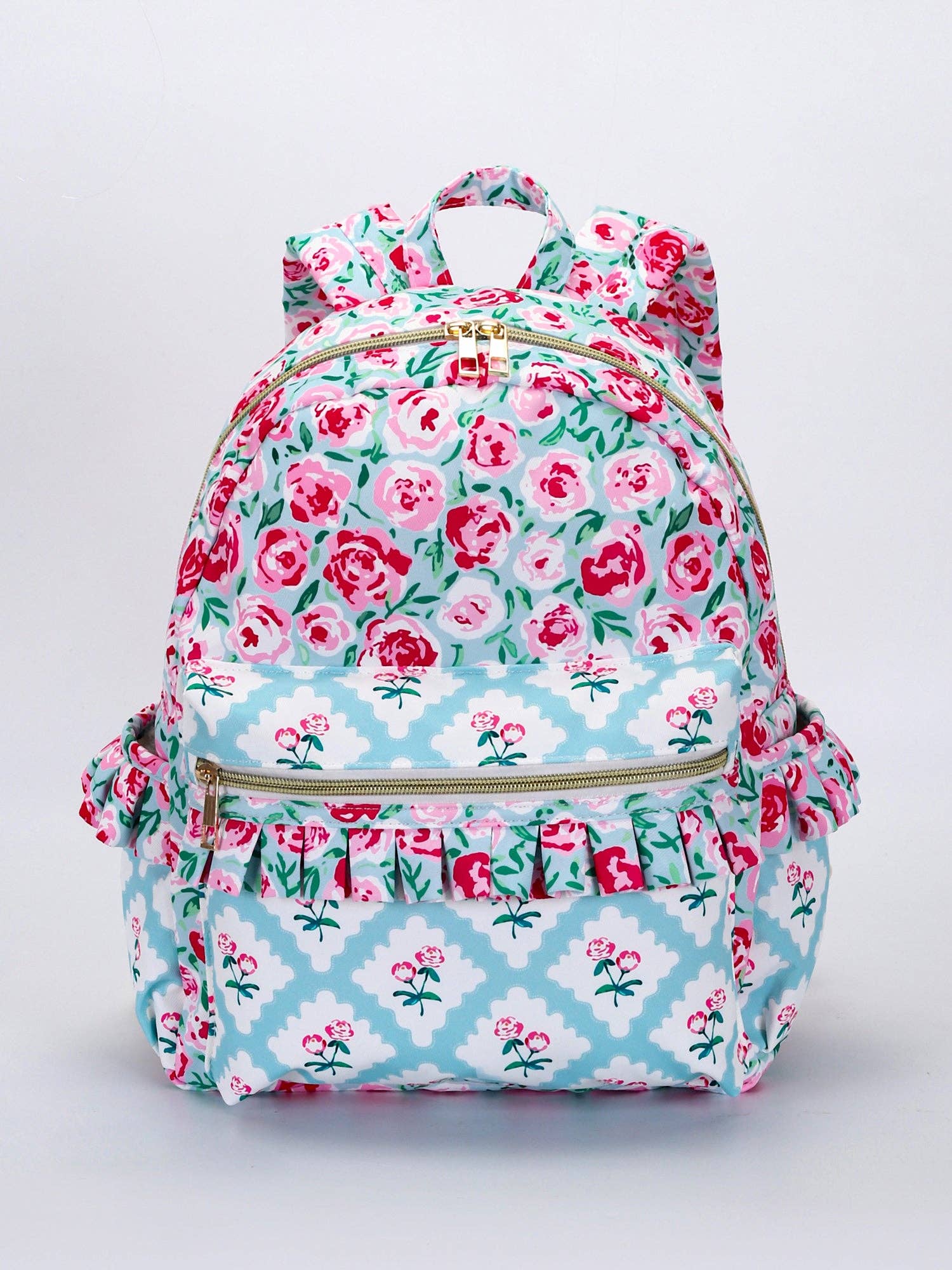 Woodland Cotton sassy kids palace - Pink Flower Kids Ruffle Backpack ...